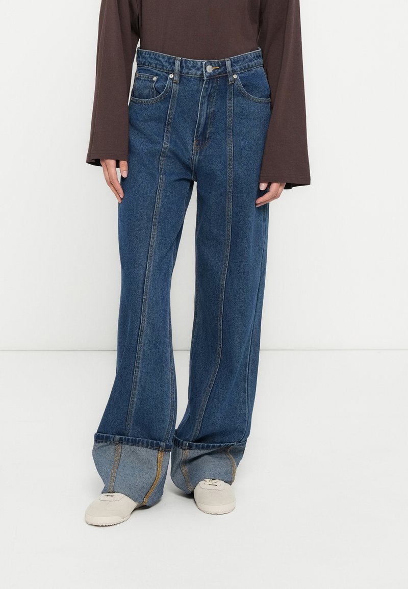 2nd Day RODE - Wide Leg - dark-blue denim - Zalando