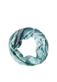 Street One GEMUSTERTER LOOP - Tubhalsduk - grün/mörkgrömelerad - Zalando.se