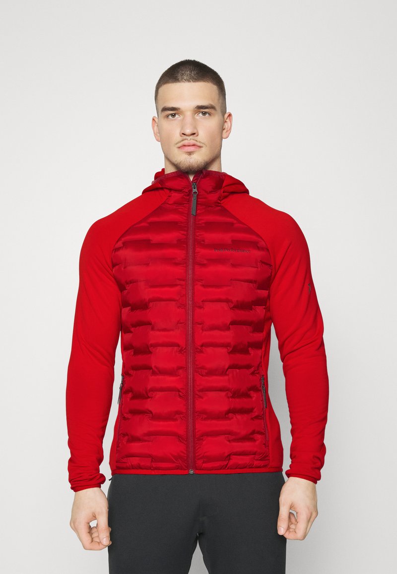 Peak Performance ARGON HYBRID HOOD - Outdoor jacket - rogue red/red ...
