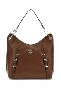 Guess LEVIA LARGE HOBO - Borsa a mano - chocolate/marrone scuro ...