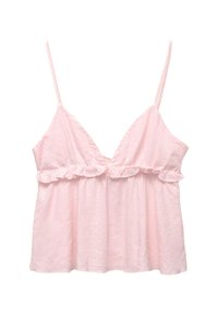 PULL&BEAR RUFFLED STRAPPY - Top - pink - Zalando.at