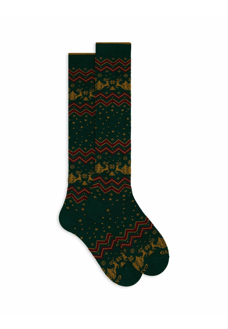Gallo LONG DECORATIVE CHRISTMAS MOTIF - Socks - eucalipto/green - Zalando
