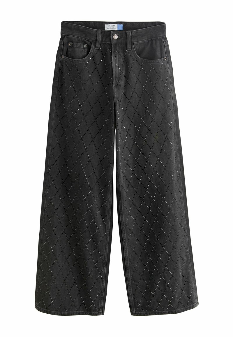 Next TALL FIT - Pernera ancha - black embellished/negro - Zalando.es
