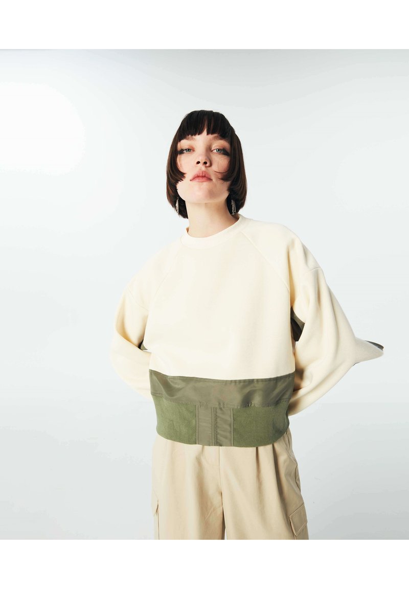 Twist COLORBLOCK - Sweatshirt - cream/jaune clair - ZALANDO.FR