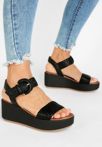 Inuovo Sandales à plateforme - black blk/noir - ZALANDO.FR