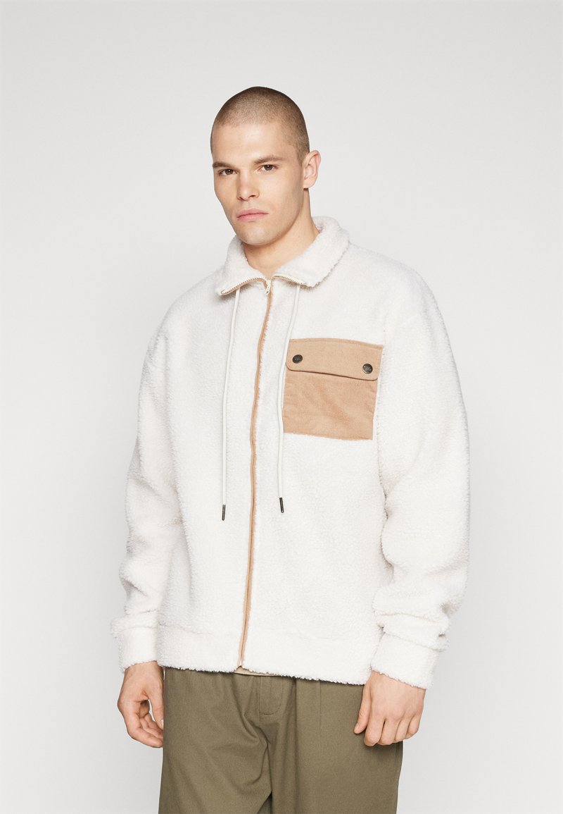 Denim Project DETAIL JACKET - Fleece jacket - offwhite jet stream/off ...