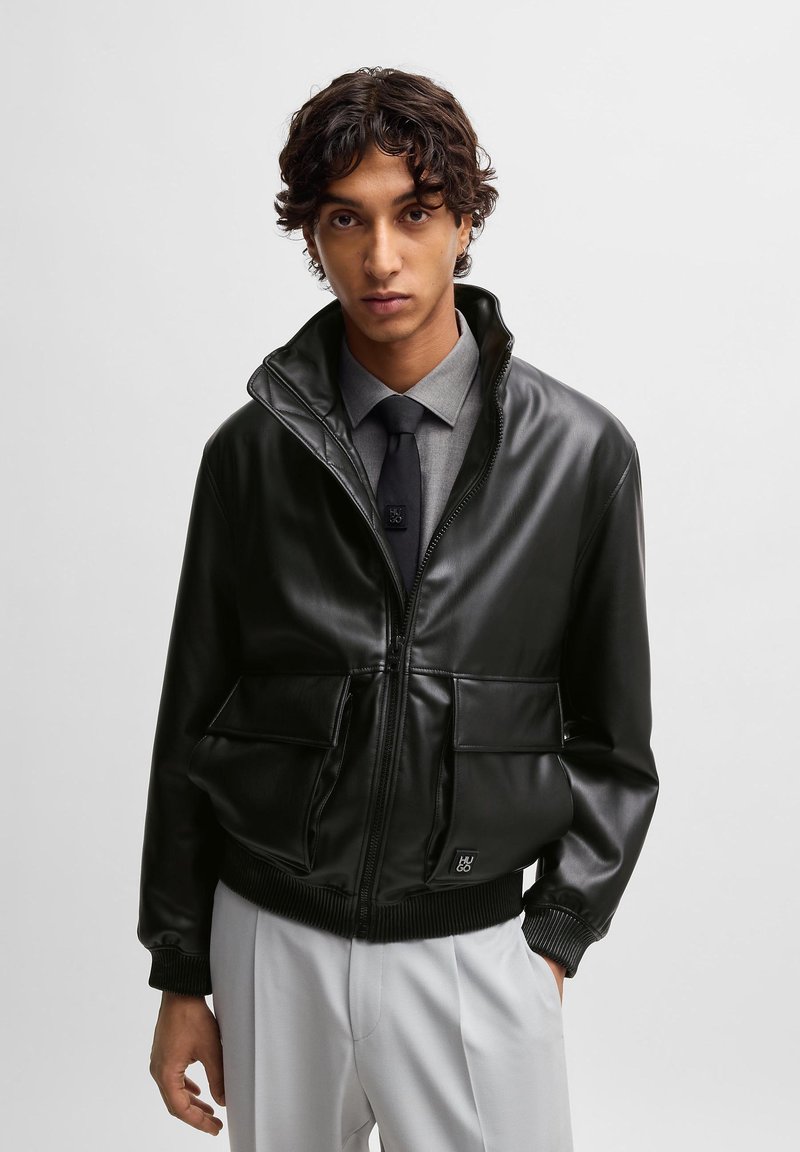 HUGO BONO - Faux leather jacket - black - Zalando.ie