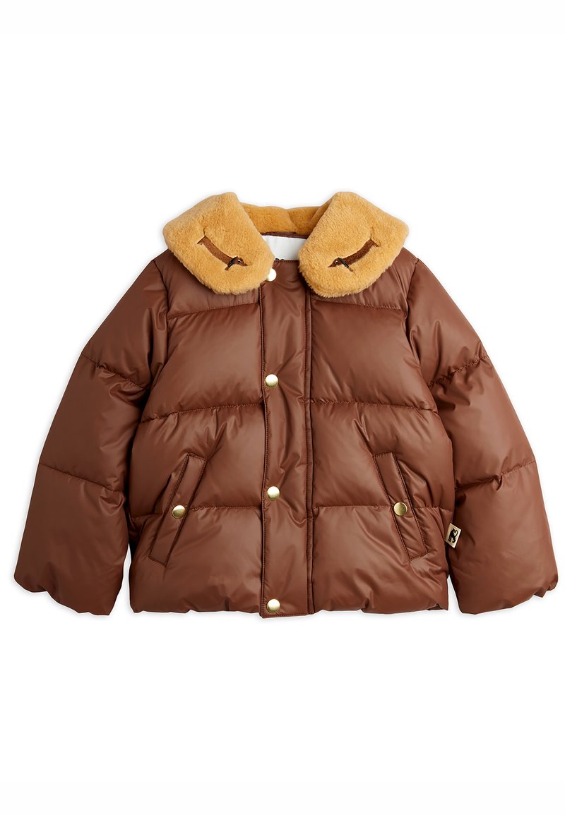 Mini Rodini DOG PUFFER JACKET UNISEX - Winterjas - brown/bruin - Zalando.nl