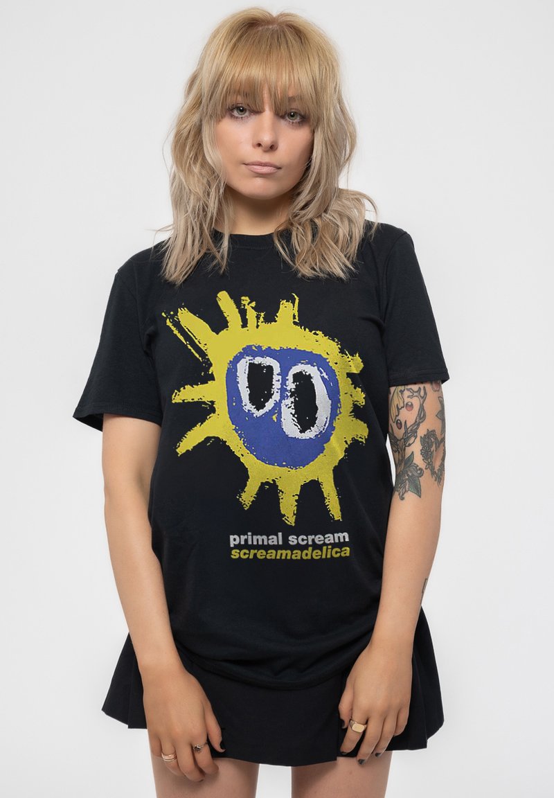 Paradiso Clothing PRIMAL SCREAMADELICA BOYFRIEND FIT - Print T-shirt - black - Zalando.co.uk