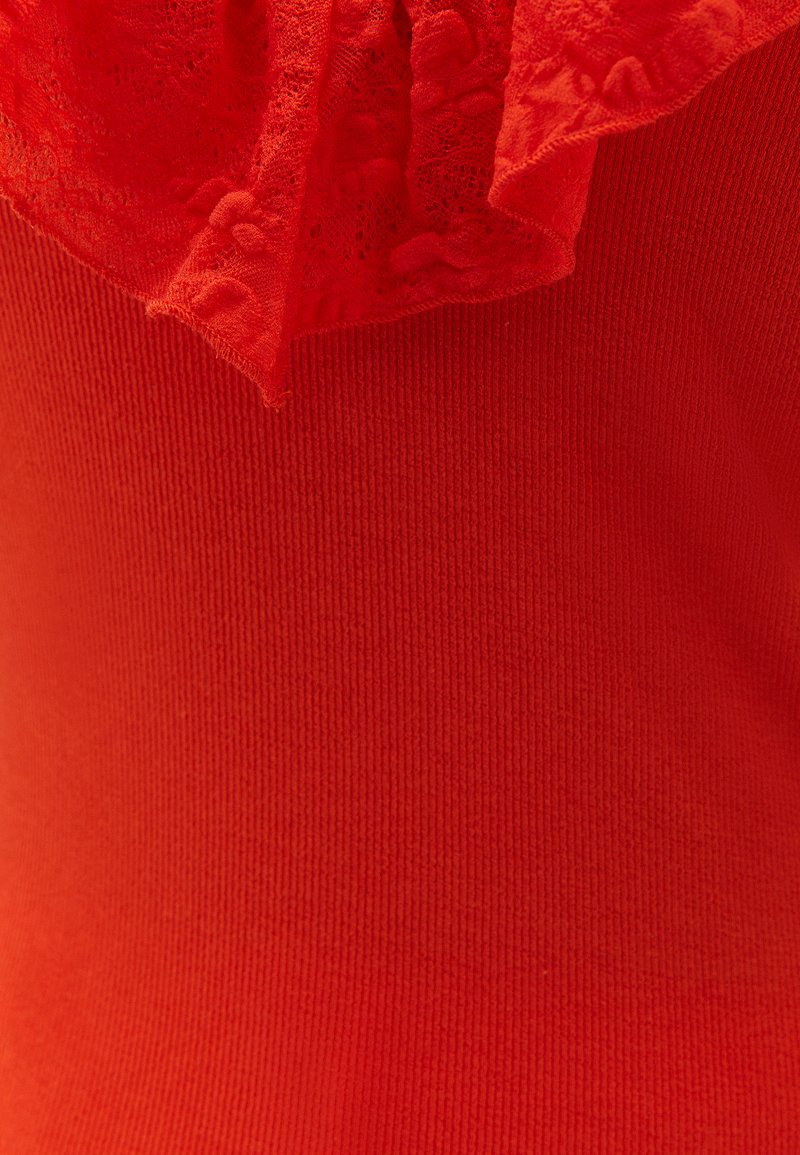 OXXO MIT VOLANT - Linne - mandarin red/orange - Zalando.se