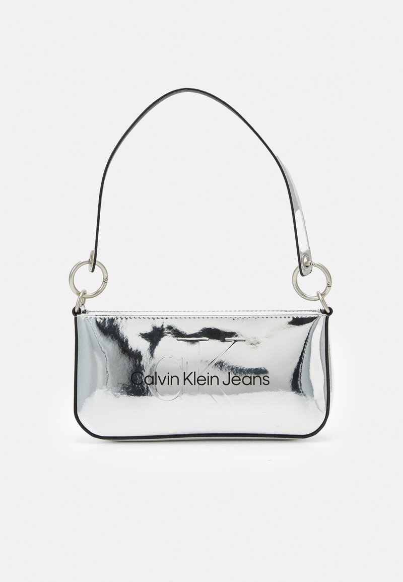 Calvin Klein Jeans SCULPTED SHOULDER POUCH S - Handbag - silver ...