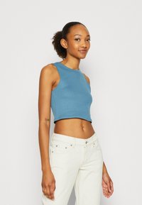 Weekday PURE CROP TANK 3 PACK - Top - blue medium dusty/schwarz ...