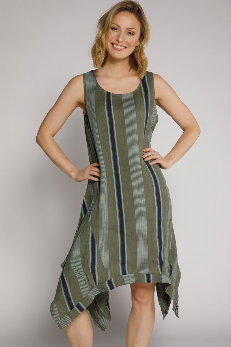 GINA LAURA Freizeitkleid - mattes oliv/hellgrau - Zalando.ch