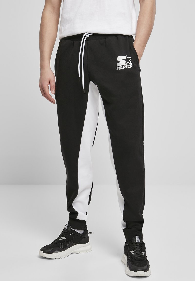 Starter Tracksuit bottoms - black white/black - Zalando.ie