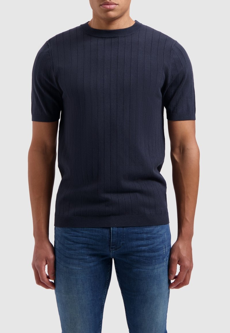 Pure Path REGULAR FIT CREWNECK - Basic T-shirt - navy/dark blue - Zalando.de