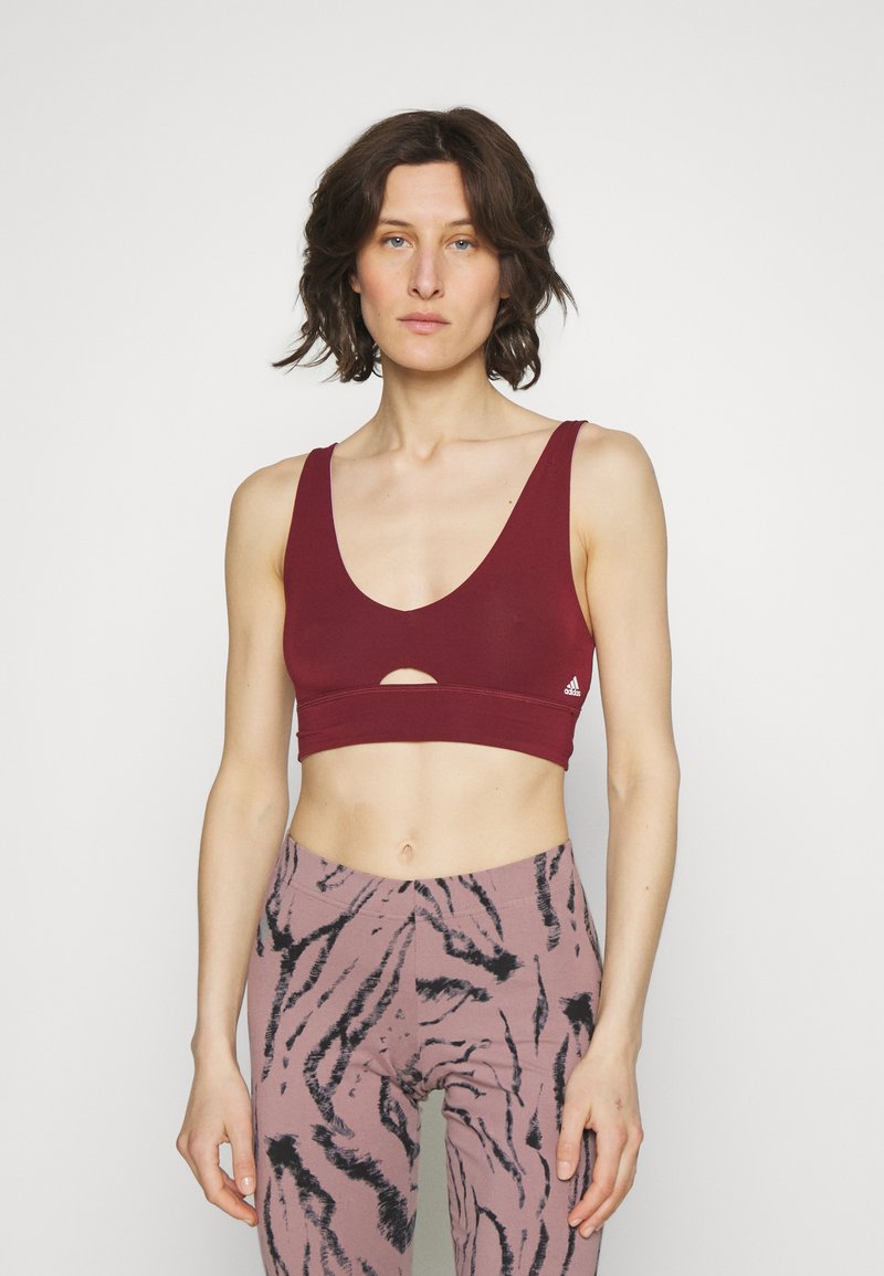 adidas Performance PUREB BRA - Sport-bh met light support - shadow red ...