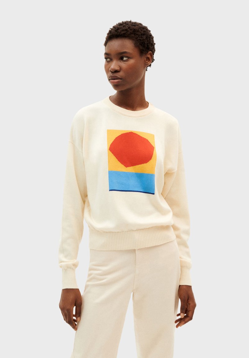 Thinking Mu PALOMA - Strickpullover - off white/offwhite - Zalando.at