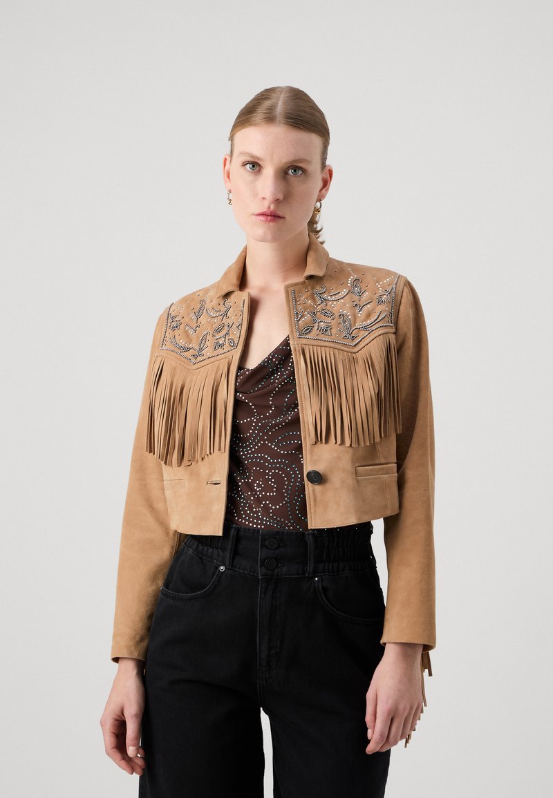 AllSaints CORINNA SHAI - Leren jas - tan brown/camel - Zalando.nl