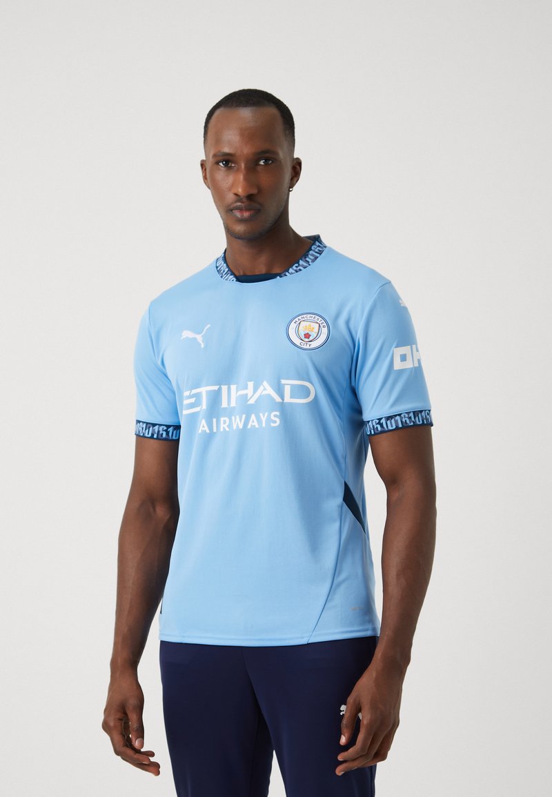 Puma MANCHESTER CITY HOME REPLICA - Club wear - team light blue/marine ...