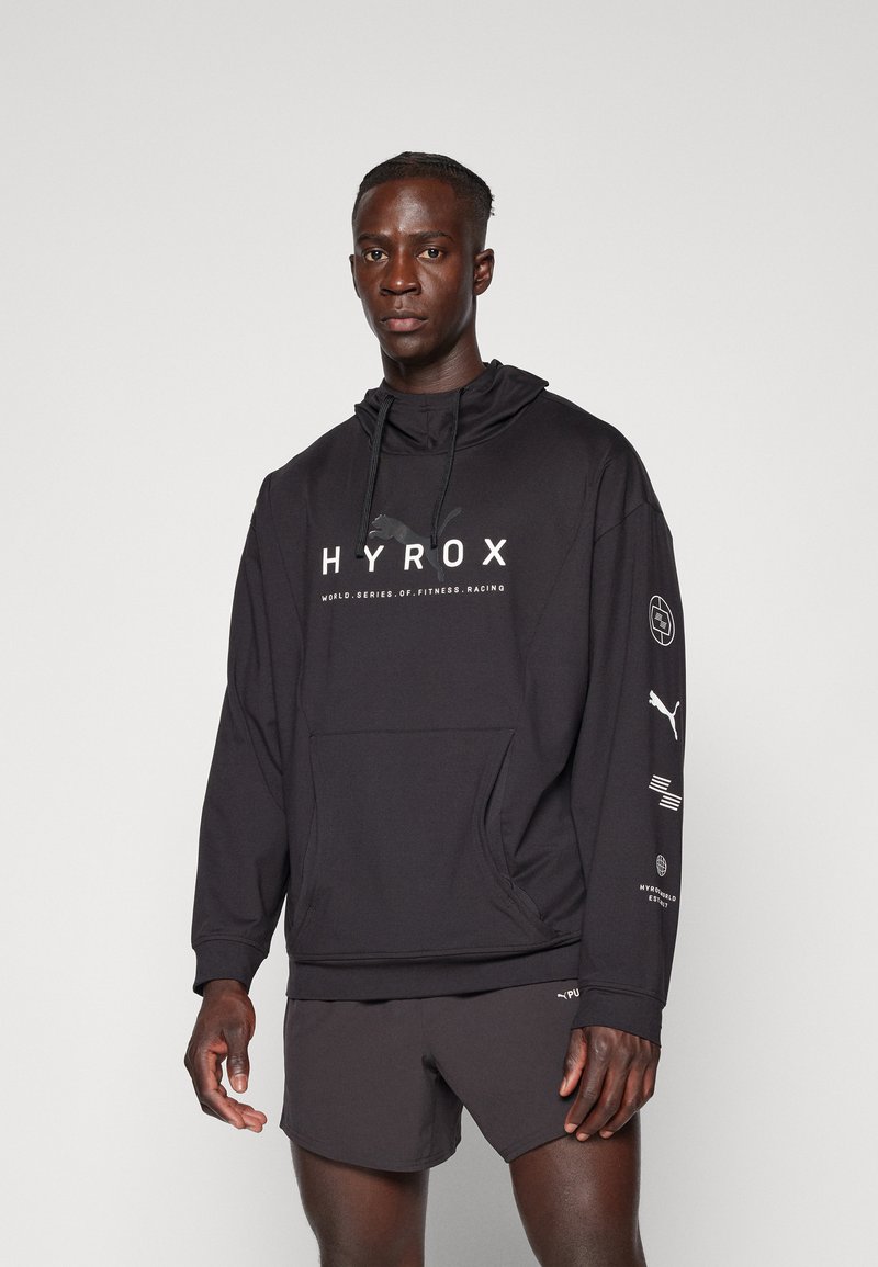 Puma HYROX STUDIO CLOUDSPUN HOODIE - Long sleeved top - black - Zalando.ie