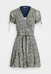 Polo Ralph Lauren DAGANI SHORT SLEEVE DAY DRESS - Vardagsklänning - mint floral/flerfärgad ...