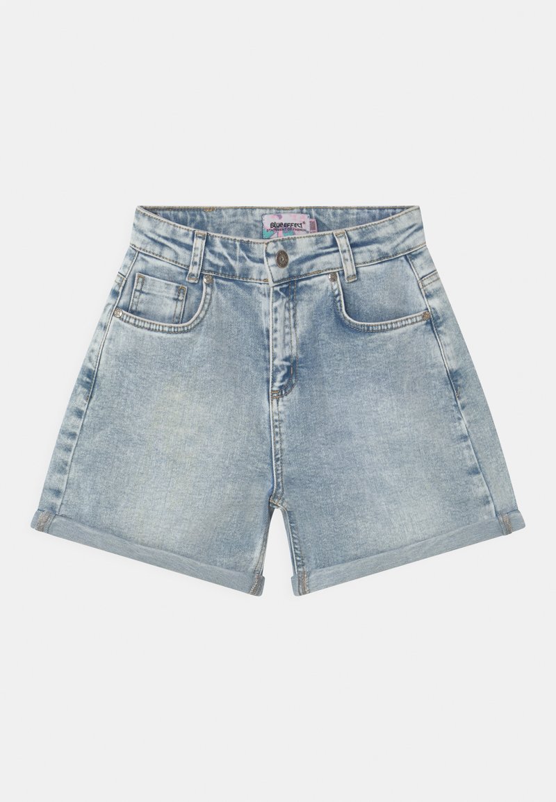 Blue Effect GIRLS HIGH-WAIST BALLOON FIT - Denim shorts - light blue ...
