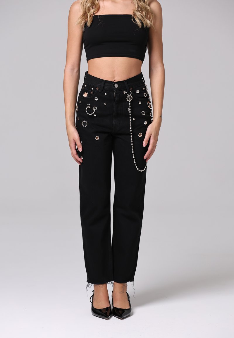 #GISAR VEGAS - Jeans a sigaretta - black/nero-screziato - Zalando.it