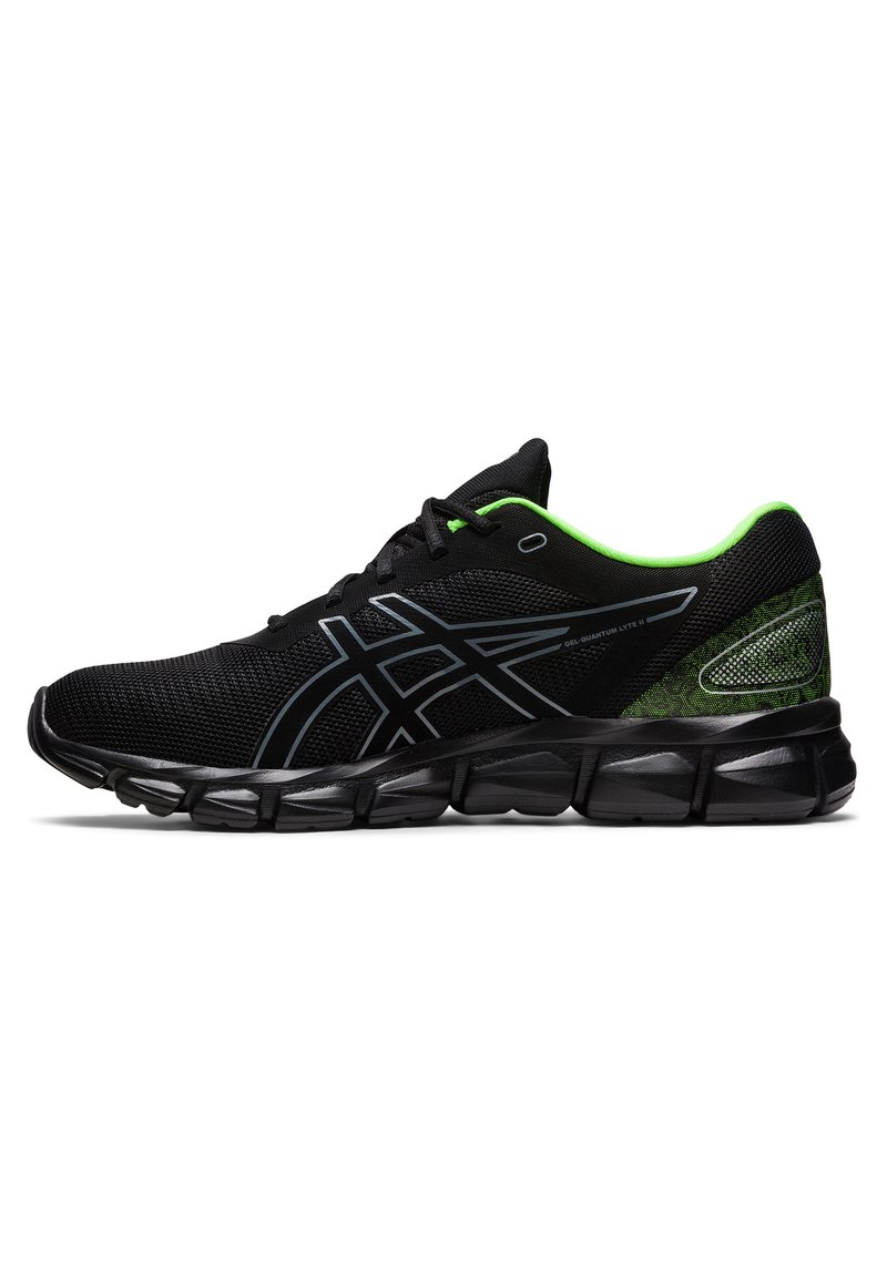 ASICS GEL QUANTUM LYTE II - Neutral running shoes - black green gecko ...