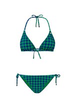 Shiwi LIZ SET - Bikinis - ocean blue check/karališka mėlyna - Zalando.lt