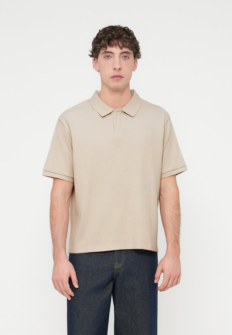 Jack & Jones JJEHARRISON STRUCTURE SN - Polo shirt - moonbeam/beige ...