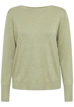 PULZ PZSARA - Neule - sage melange/harmaa denim - Zalando.fi