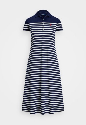Polo Ralph Lauren SHORT SLEEVE DAY DRESS - Shirt dress - blue/yellow/blue - Zalando.co.uk