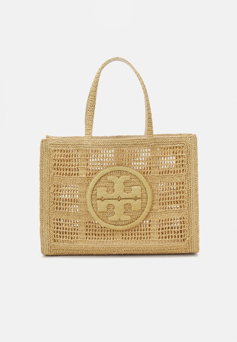Tory Burch ELLA HAND CROCHETED LARGE TOTE - Shopping bag - natural ...