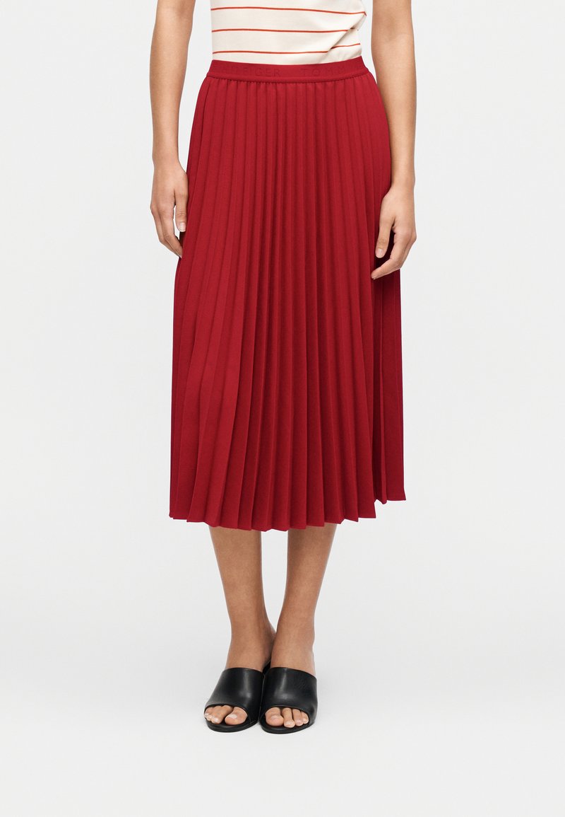 Tommy Hilfiger FLUID PLEATED PULL ON MIDI SKIRT - Jupe plissée - dark ...