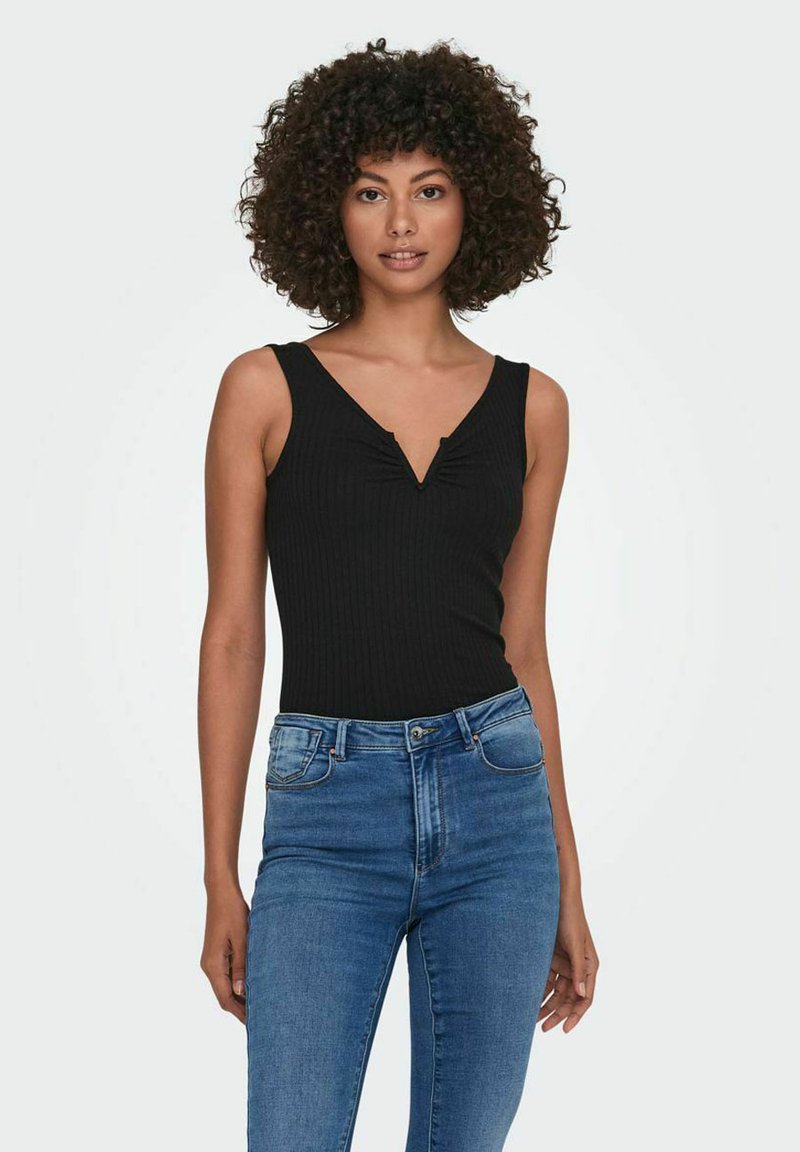 JDY V AUSSCHNITT - Top - black/sort - Zalando.dk