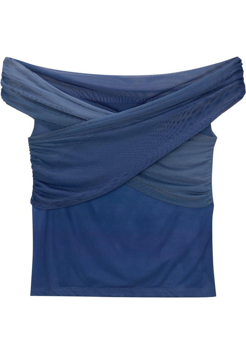 PULL&BEAR OFF-SHOULDER - Blouse - blue/bleu - ZALANDO.CH