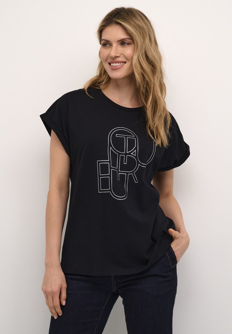 Culture FUNJA GITH LOGO - Nyomott mintás póló - black/fekete - Zalando.hu