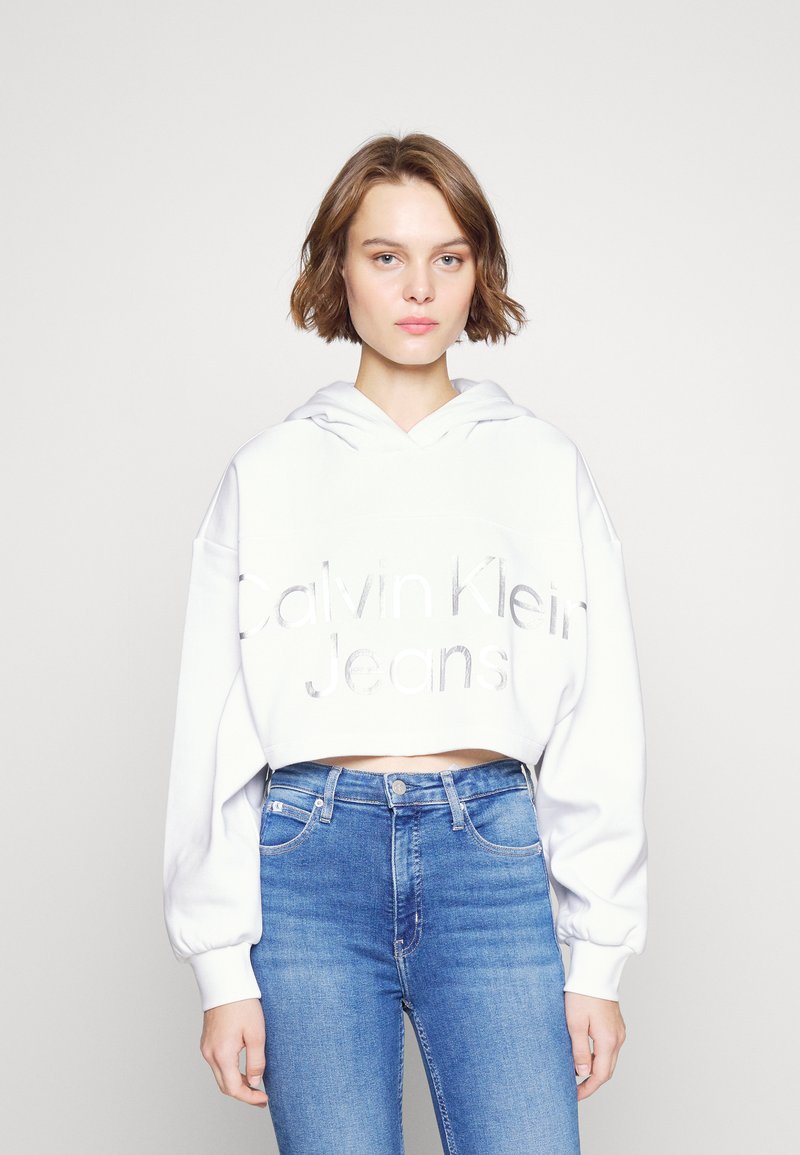 Calvin Klein Jeans SHINY INSTITUTIONAL HOODIE - Sweatshirt - bright ...