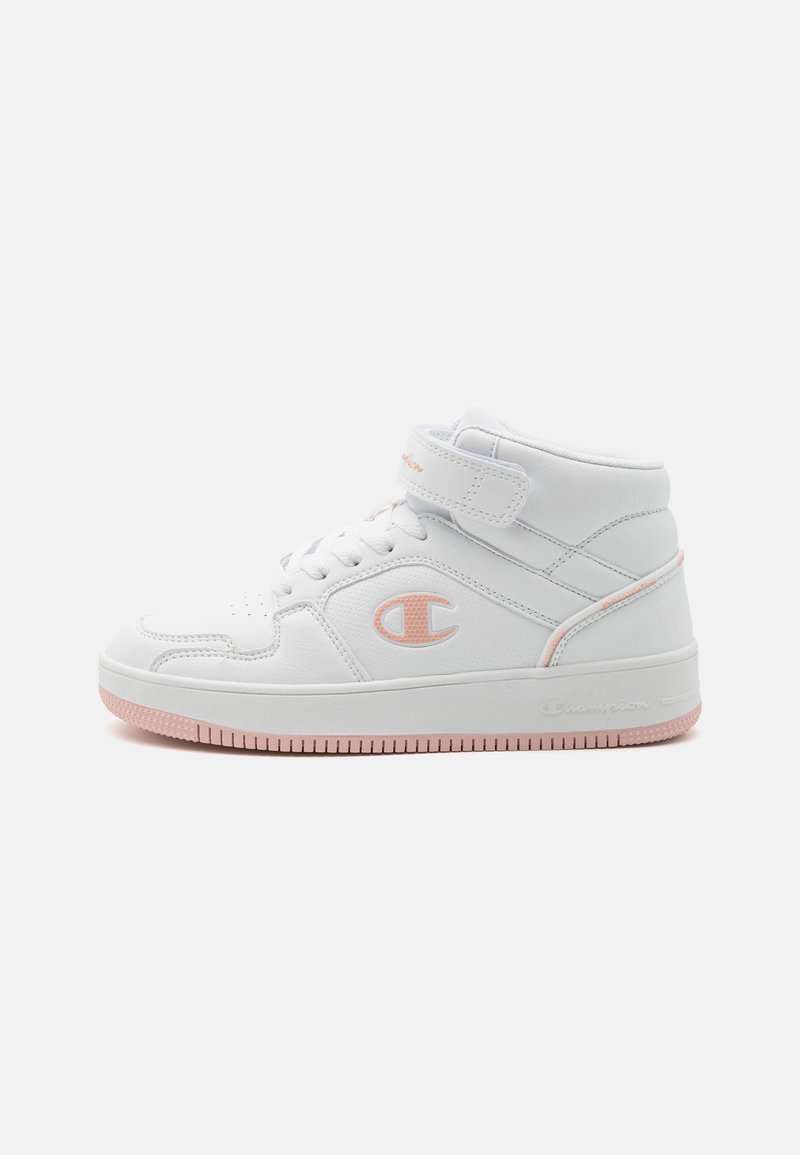 Champion REBOUND 2.0 UNISEX - Basketball shoes - white/pink/white ...