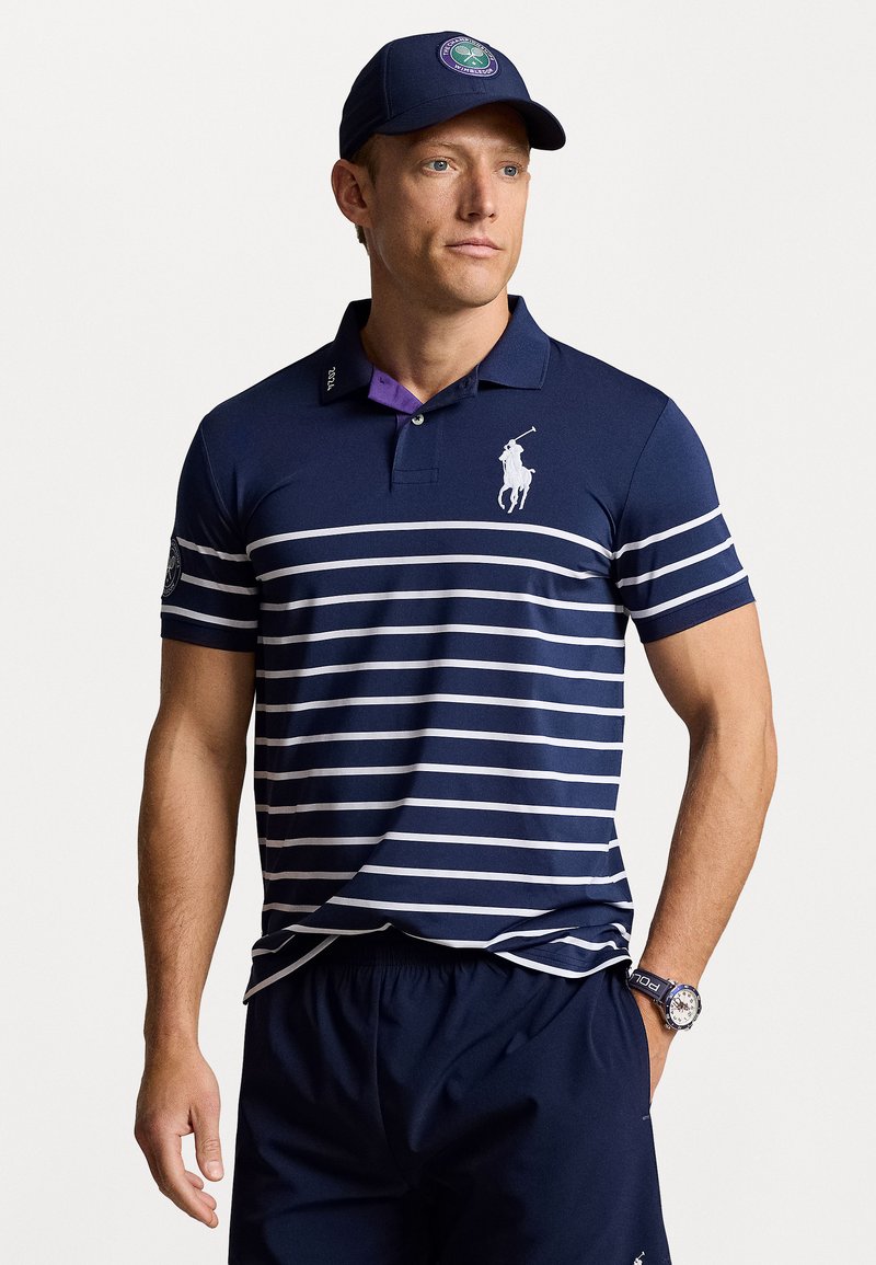 Polo Ralph Lauren WIMBLEDON CUSTOM SLIM FIT POLO SHIRT - Polo shirt - refined navy/ceramic white ...