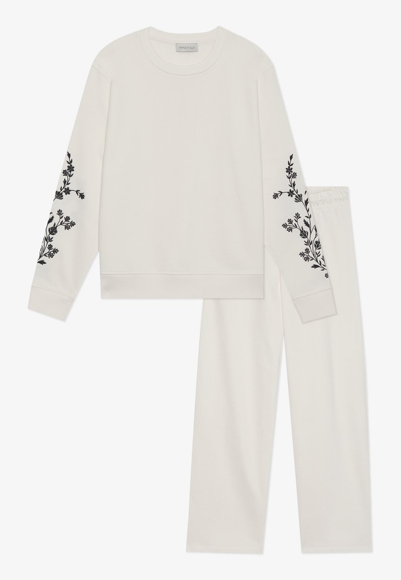 Anna Field SET - Tuta - off white with black embro (as top sample ...
