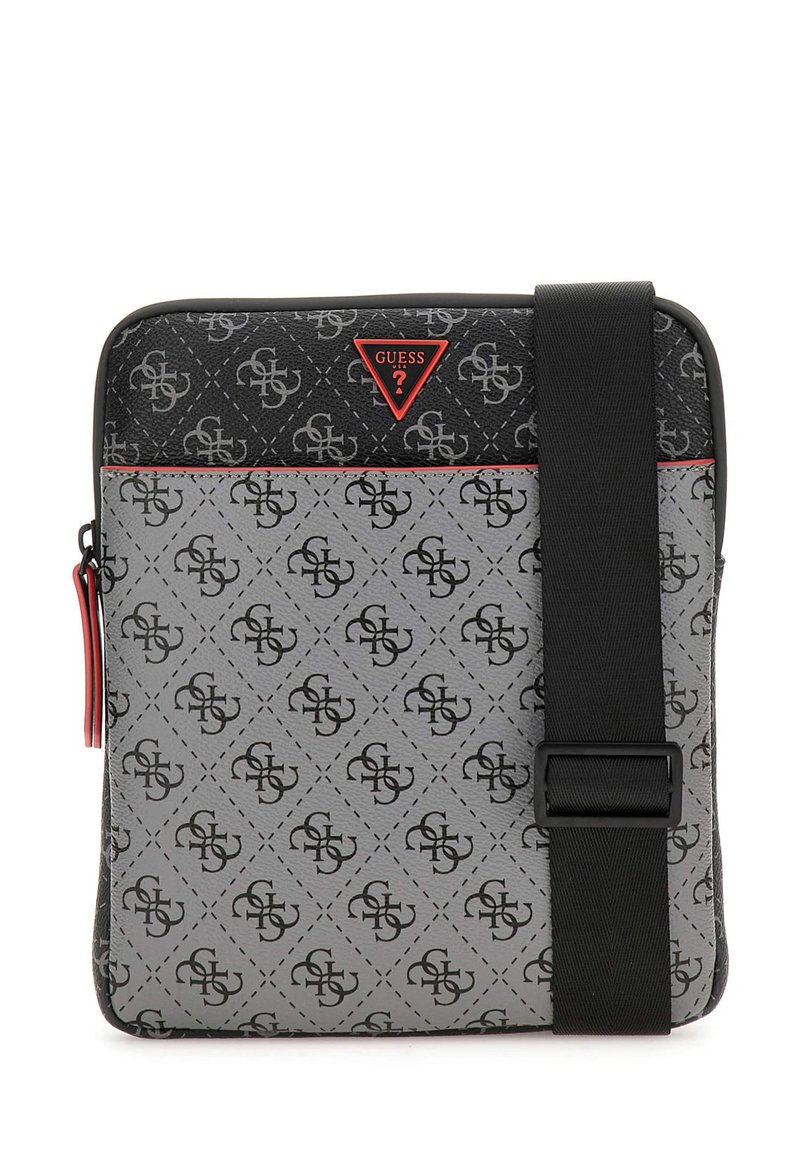 Guess MILANO FLAT - Cross body bag - dark black grey/black - Zalando.ie