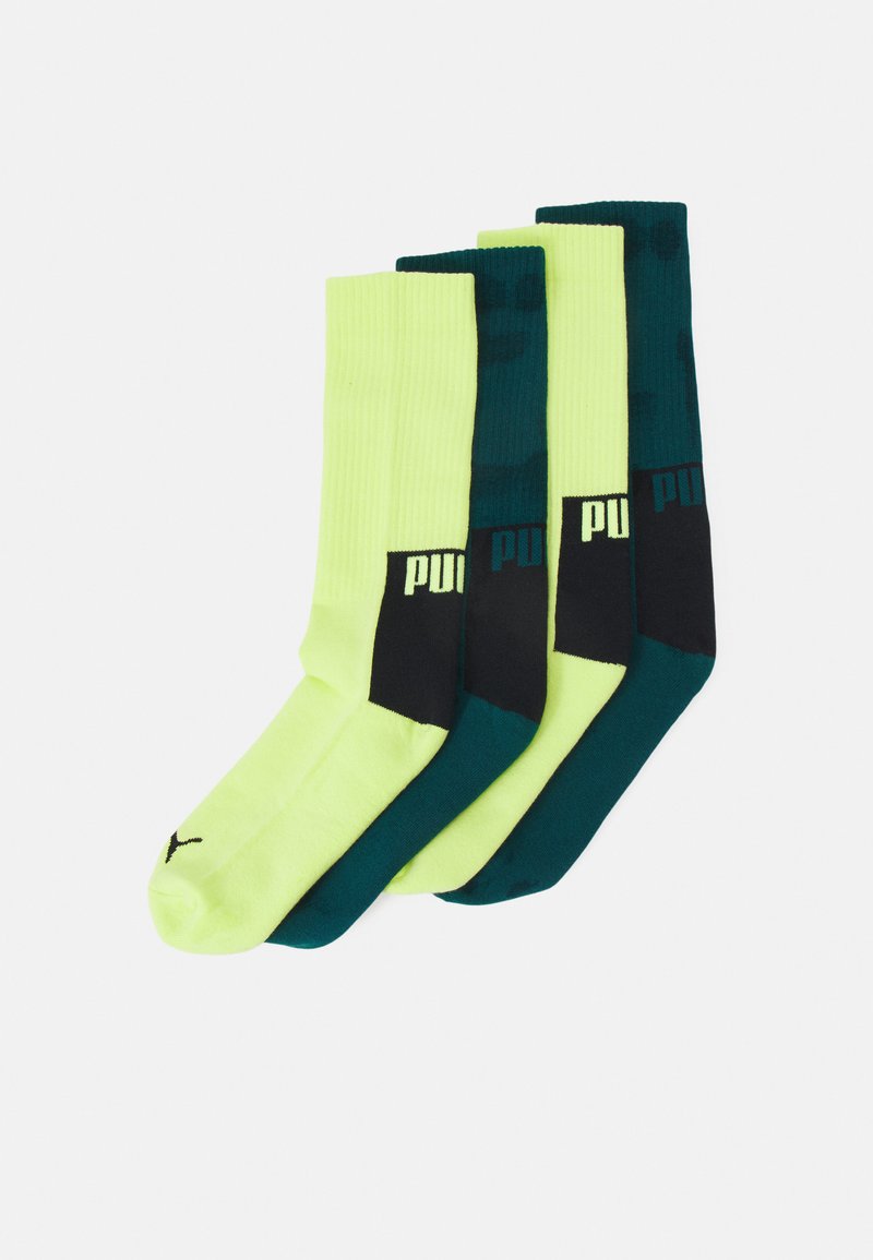 Puma LOGO BLOCK CREW SOCK UNISEX 4 PACK - Sportsocken - varsity green ...