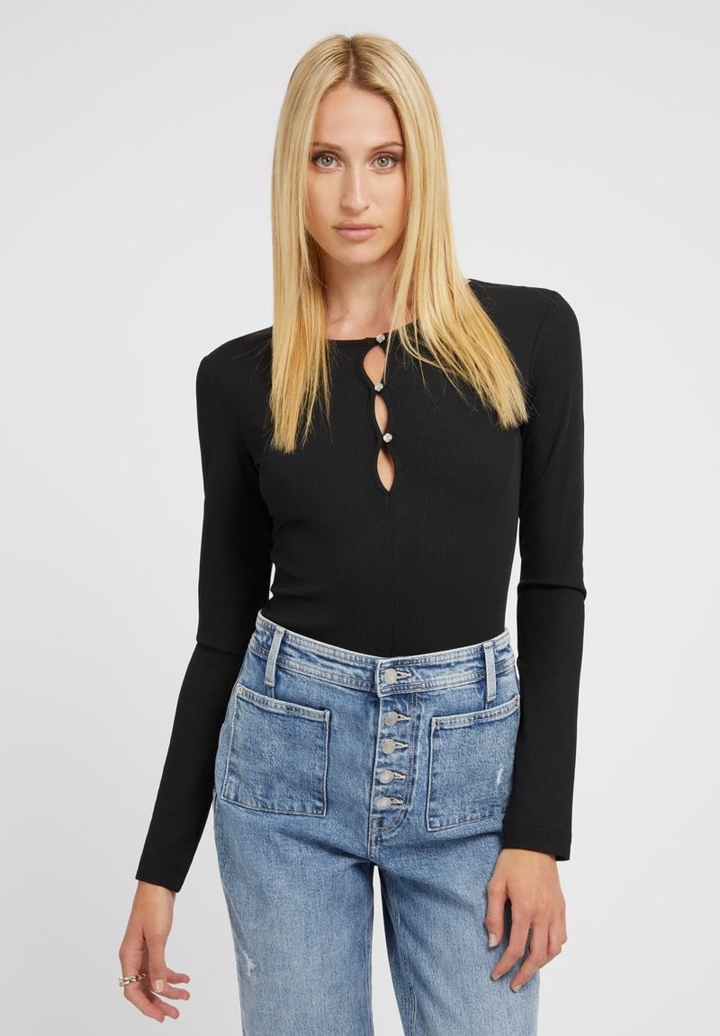 Guess CUT OUT DETAILS - Džemperis - schwarz/juoda - Zalando.lt