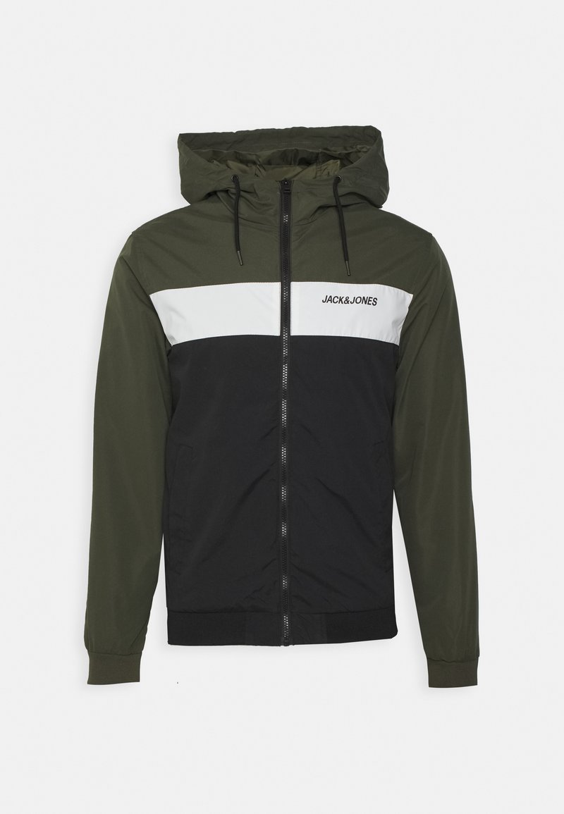Jack & Jones JERUSH BLOCKING - Light jacket - forest night/dark green ...
