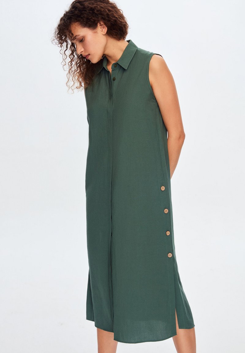 adL SLEEVELESS - Robe chemise - khaki/kaki - ZALANDO.FR