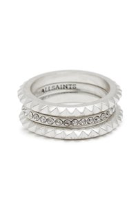 AllSaints PYRAMID SET - Ring - open white/white - Zalando.ie