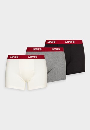 Levi's® MEN SOLID BASIC TRUNK 2 PACK - Panties - black/red/grau - Zalando.de