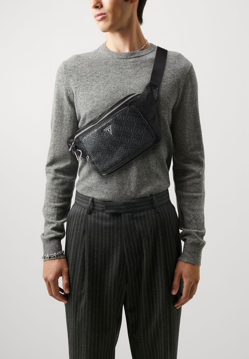 Guess MILANO MAXI BUMBAG - Bum bag - black - Zalando.ie