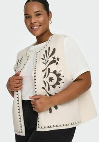 ONLY Carmakoma CARCOCO - Waistcoat - jet stream/off-white - Zalando.co.uk